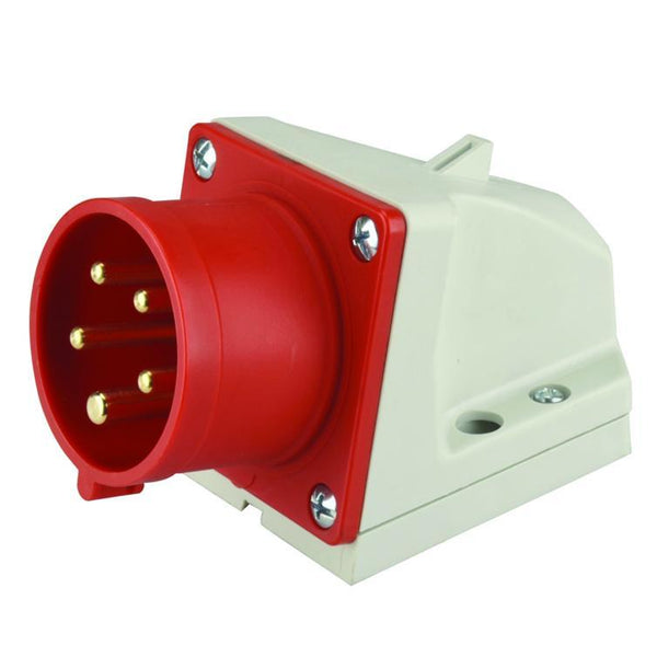 cee-wandgerätestecker 16a 5polig rot – Mobau Pro Shop